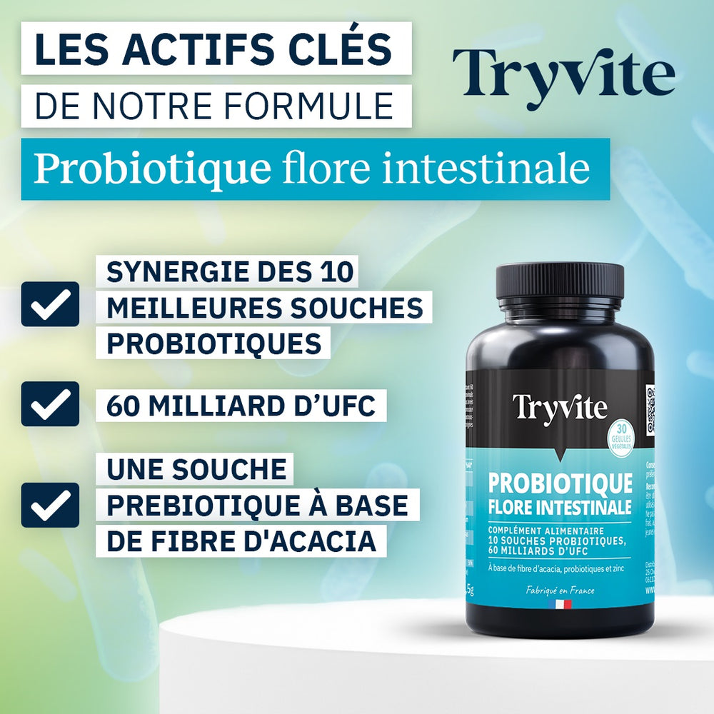 TRYVITE : Probiotique Flore Intestinale – Soutien Naturel pour une ...
